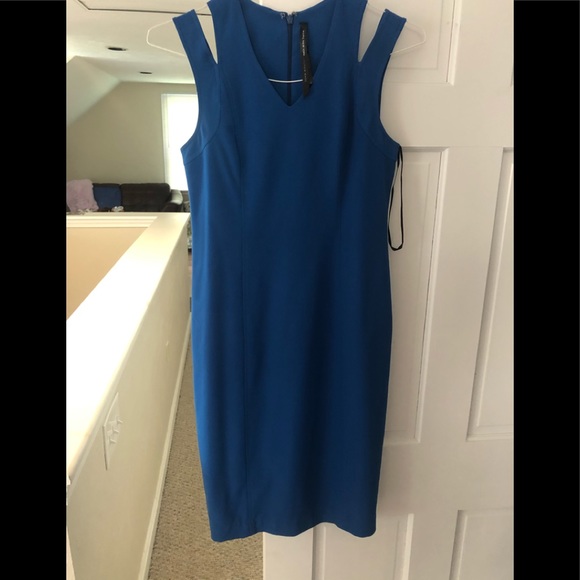 Andrew Marc | Dresses | Marc New York Blue Cutout Sheath Dress | Poshmark